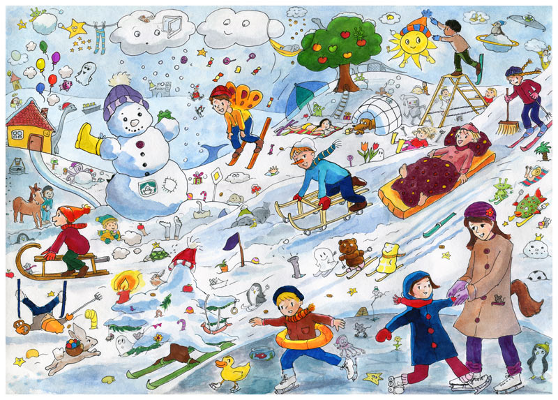 Wimmelbild Winter Zum Ausdrucken – TSMA